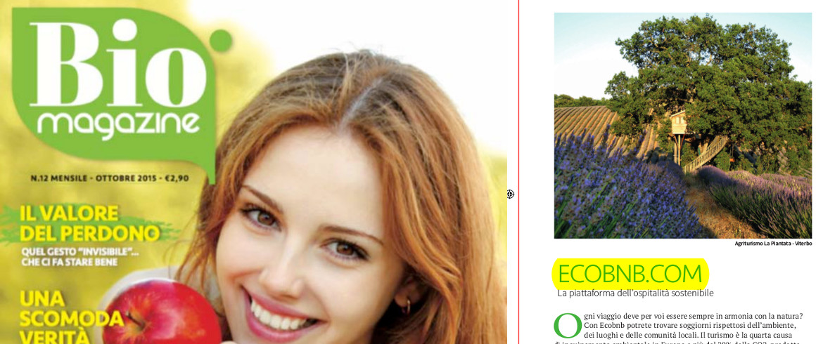 Bio Magazine parla di Ecobnb - Ecobnb